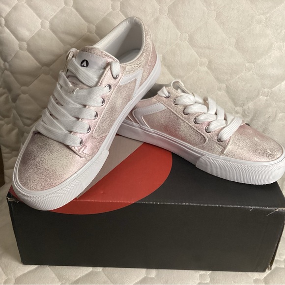 Airwalk | Shoes | Airwalk Nib Pink Multi Metal Sneakers With A Soft ...